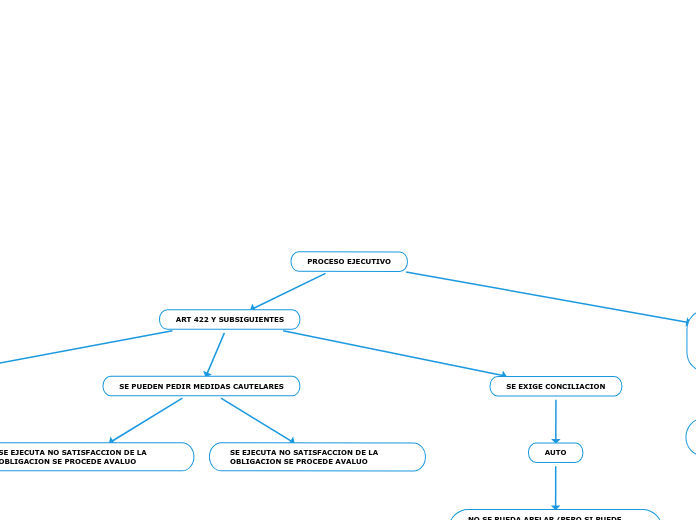 PROCESO EJECUTIVO - Mind Map